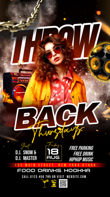 throwback party Template | PosterMyWall