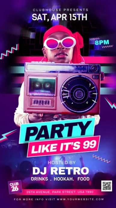 Copy of throwback party | PosterMyWall