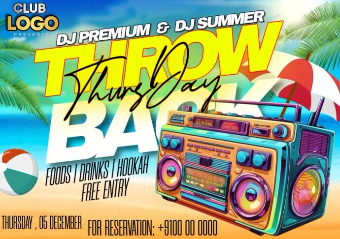 Copy of Throwback Party | PosterMyWall