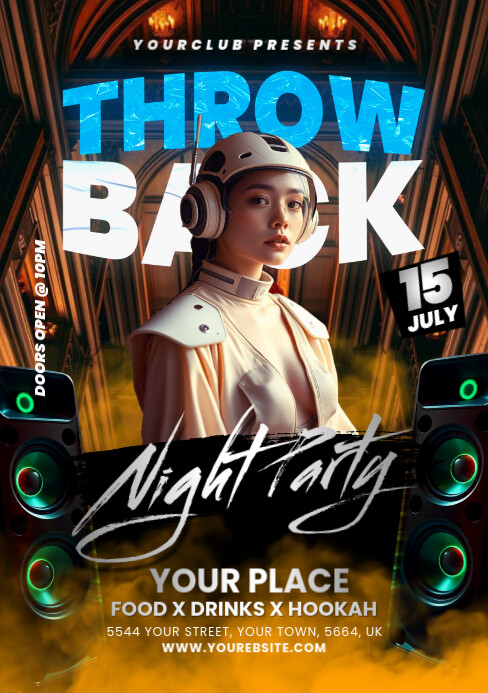 Copy of Throwback party flyer | PosterMyWall