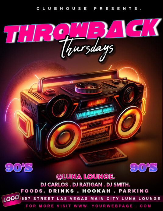 Copy of throwback party posters | PosterMyWall