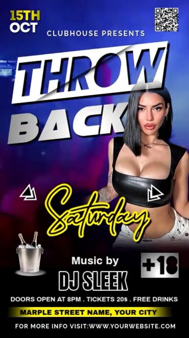 THROWBACK SATURDAY PARTY FLYER TEMPLATE | PosterMyWall