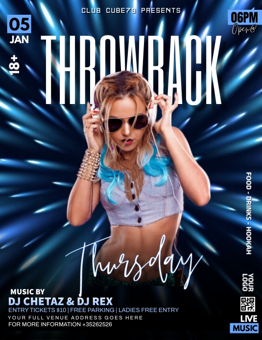 Plantilla de Retroceso Jueves | PosterMyWall