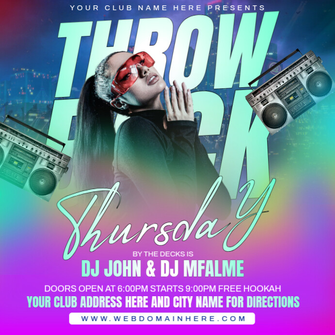 Throwback Thursday flyer Template | PosterMyWall