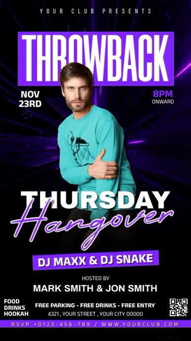 Plantilla de Throwback Thursday Hangover | PosterMyWall