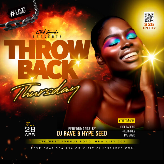 Throwback thursday night club flyer Template | PosterMyWall