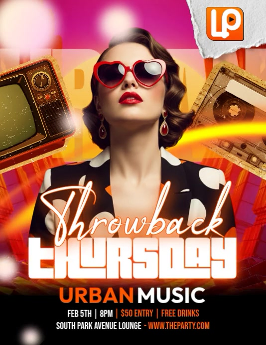 Throwback Thursday Night Party Template | PosterMyWall