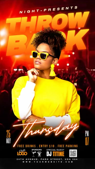 Plantilla de Throwback Thursday Party | PosterMyWall