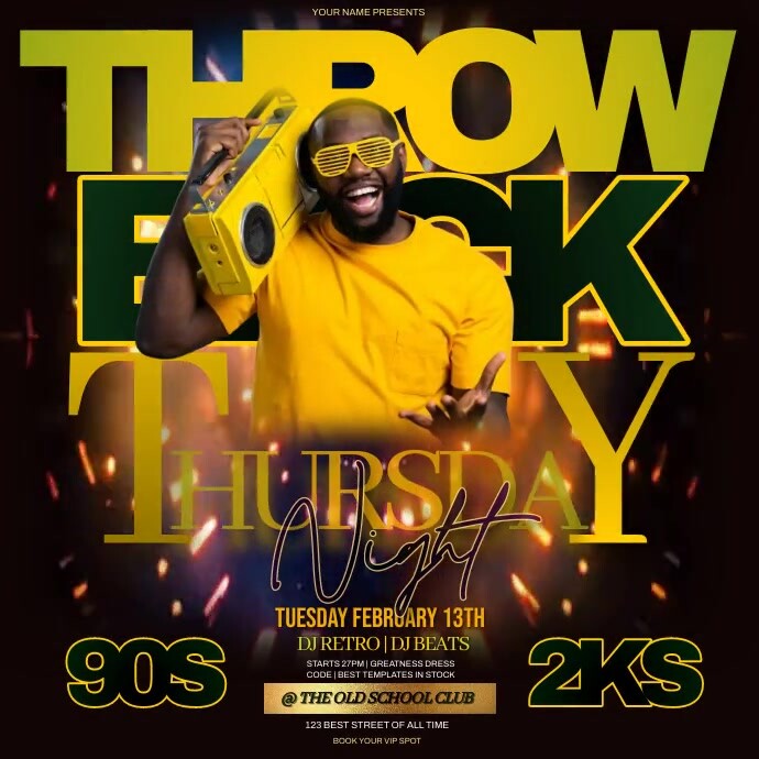 throwback thursday party template | PosterMyWall