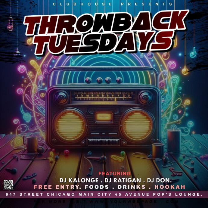Throwback Thursdays, throwback Tuesdays Template | PosterMyWall