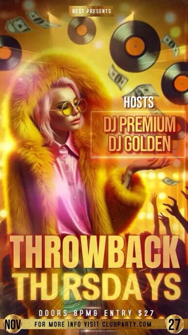 throwback thursdays party template | PosterMyWall