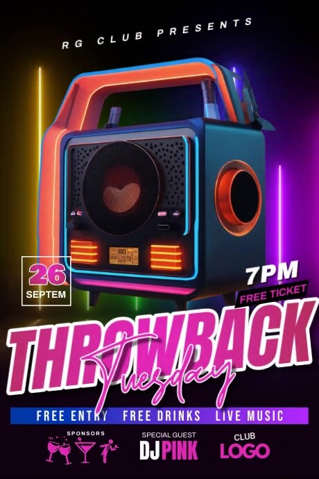 Plantilla de Throwback Tuesday Party | PosterMyWall