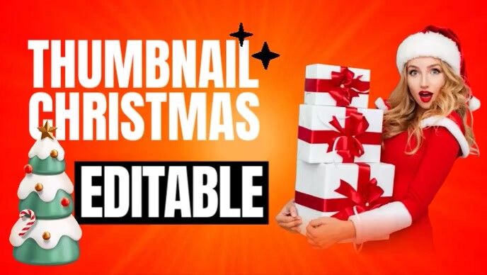Thumbnail christmas editable Template | PosterMyWall