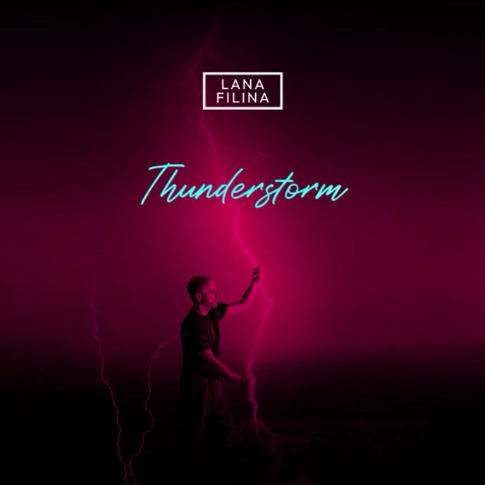 Copy of Thunderstorm lightning strike Mixtape Album Cover | PosterMyWall