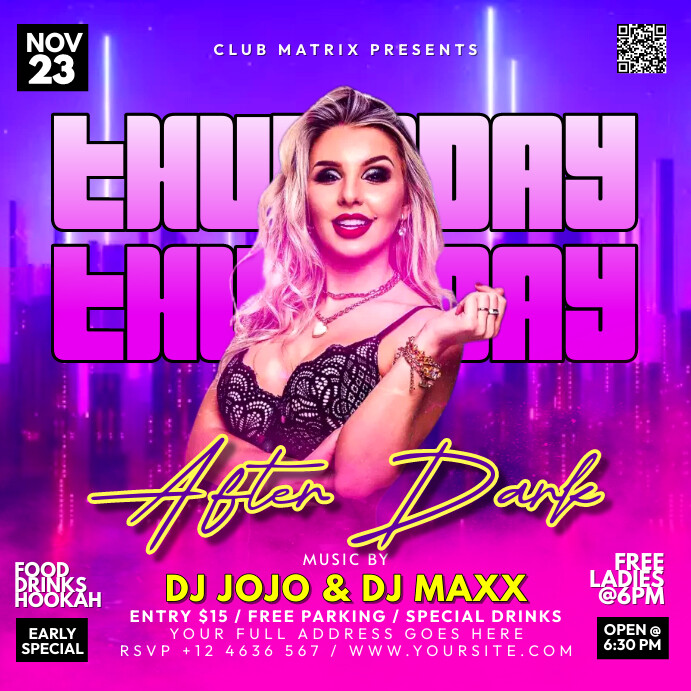 Copy of Thursday after dark | PosterMyWall