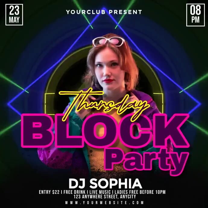 Thursday Block Party Template | PosterMyWall