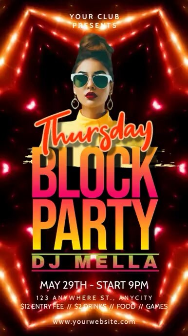 Thursday Block Party Template | PosterMyWall