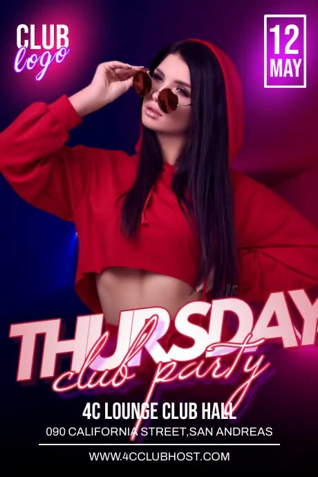 Thursday Club Party Template | PosterMyWall
