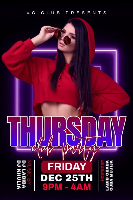 Modèle Thursday Club Party | PosterMyWall