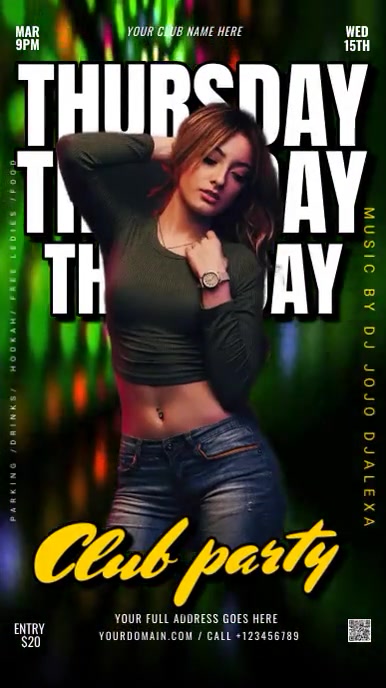 Plantilla de THURSDAY CLUB PARTY | PosterMyWall