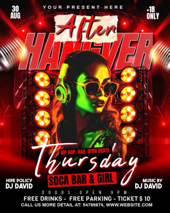 Copy of Thursday Club Party Flyer Instagram Portrait | PosterMyWall