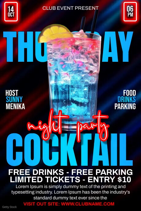 Modèle Thursday Cocktail Party | PosterMyWall
