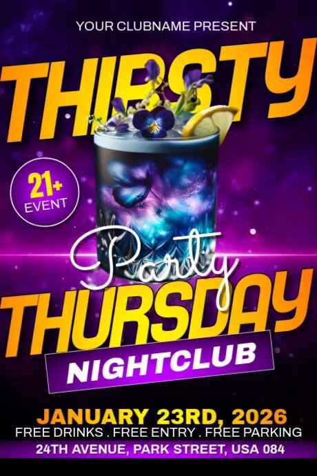 Thursday Cocktail Party Template | PosterMyWall