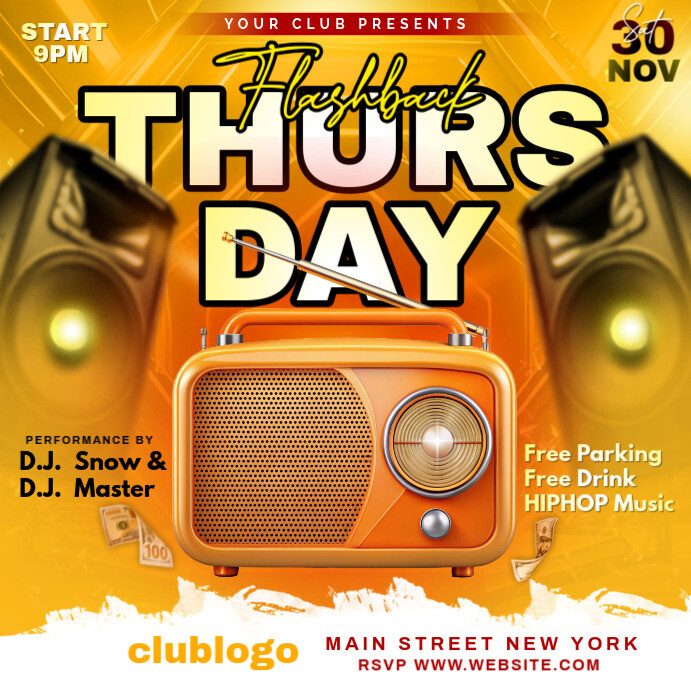 Plantilla de Thursday Flashback Instagram Post | PosterMyWall