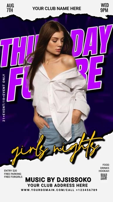 Thursday future girls nights Template | PosterMyWall