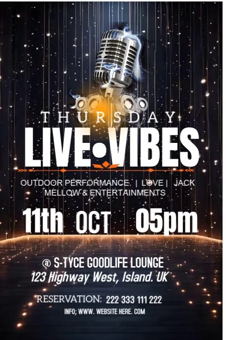 Thursday music live Vibes stream shows template design | PosterMyWall