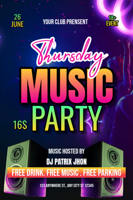 Copy of Thursday Music party | PosterMyWall