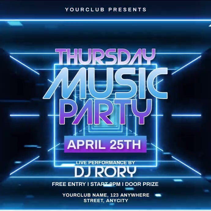 Copy of Thursday Music Party | PosterMyWall