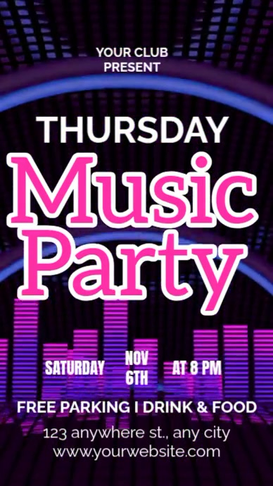 thursday music party Template | PosterMyWall