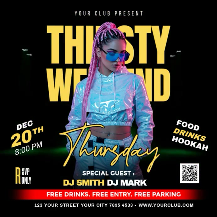 Thursday Night Club Template | PosterMyWall