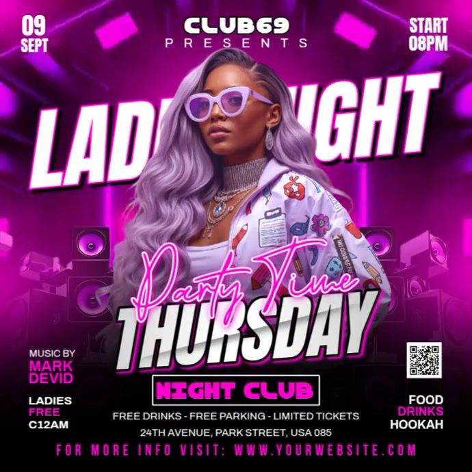 Plantilla de Thursday night club party | PosterMyWall