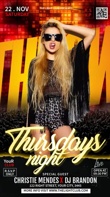 Thursday Night เทมเพลต | PosterMyWall