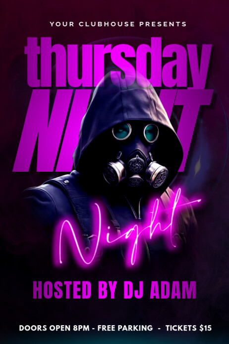 Plantilla de THURSDAY NIGHT | PosterMyWall