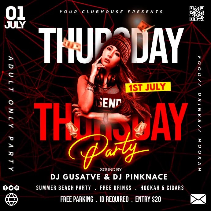 Plantilla de THURSDAY NIGHT | PosterMyWall