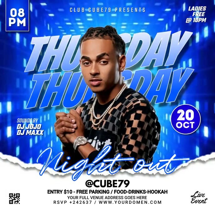 Plantilla de Thursday night out | PosterMyWall