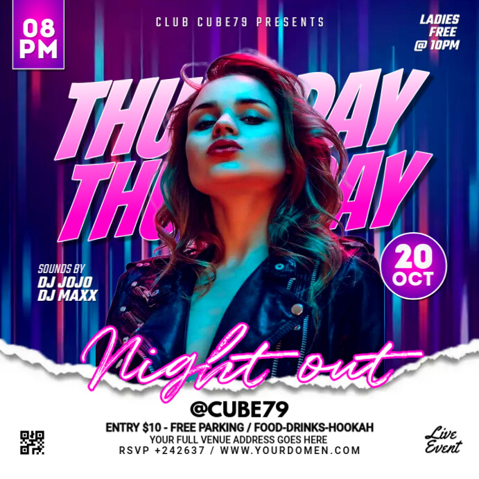 Copy of Thursday night out | PosterMyWall