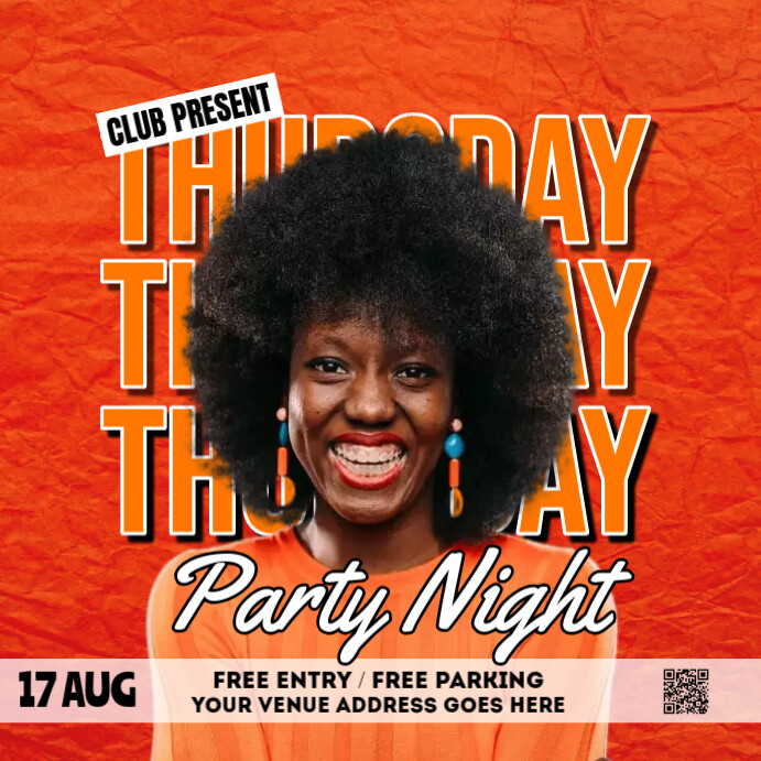 THURSDAY NIGHT PARTY (1) Template | PosterMyWall