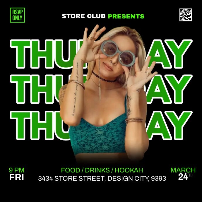 Plantilla de Thursday Night Party Ads | PosterMyWall