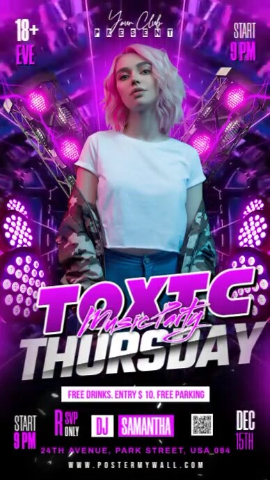 Thursday Night Party Template | PosterMyWall