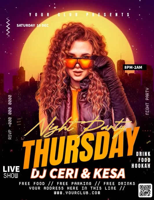 Thursday Night Party Template | PosterMyWall