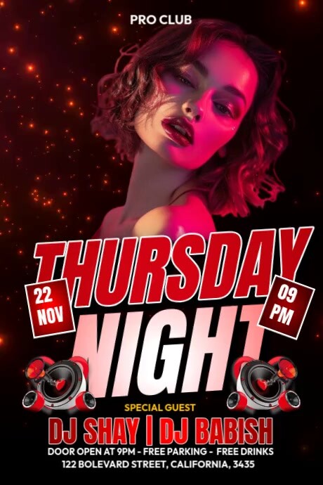 Plantilla de Thursday Night Party | PosterMyWall