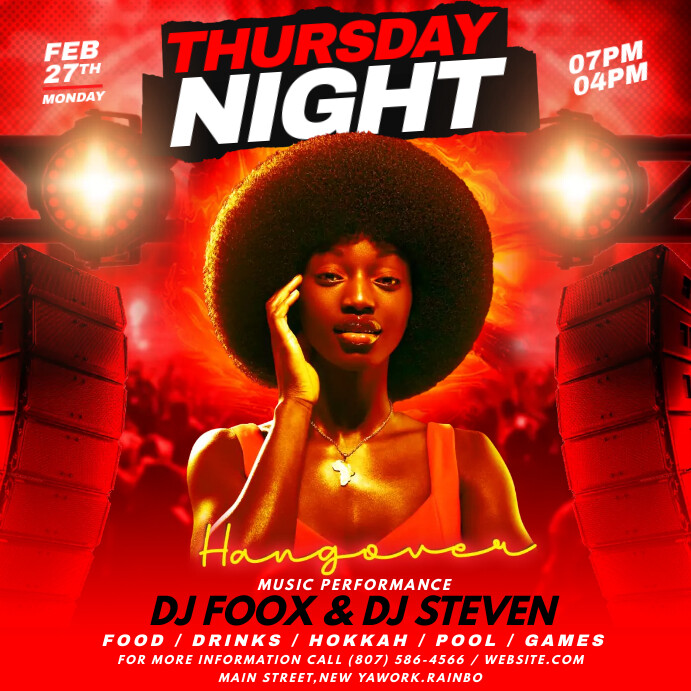 Copy of Thursday Night Party | PosterMyWall