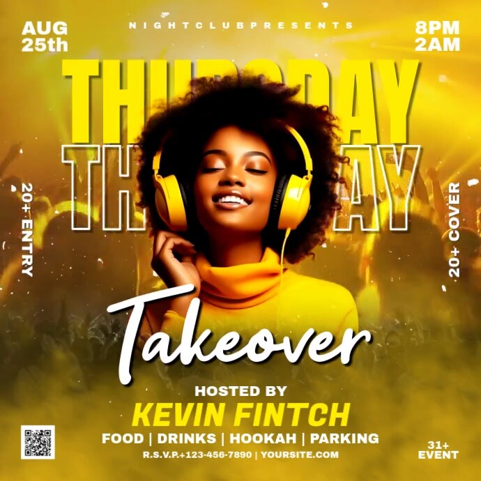 Thursday night party Template | PosterMyWall