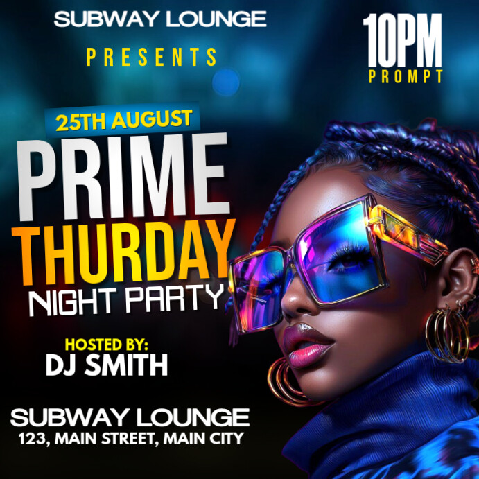 thursday night party Template | PosterMyWall