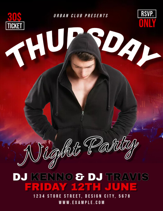 Thursday Night Party Templat | PosterMyWall