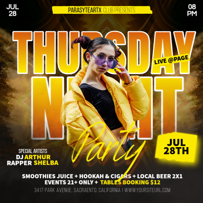 Copy of Thursday Night Party | PosterMyWall